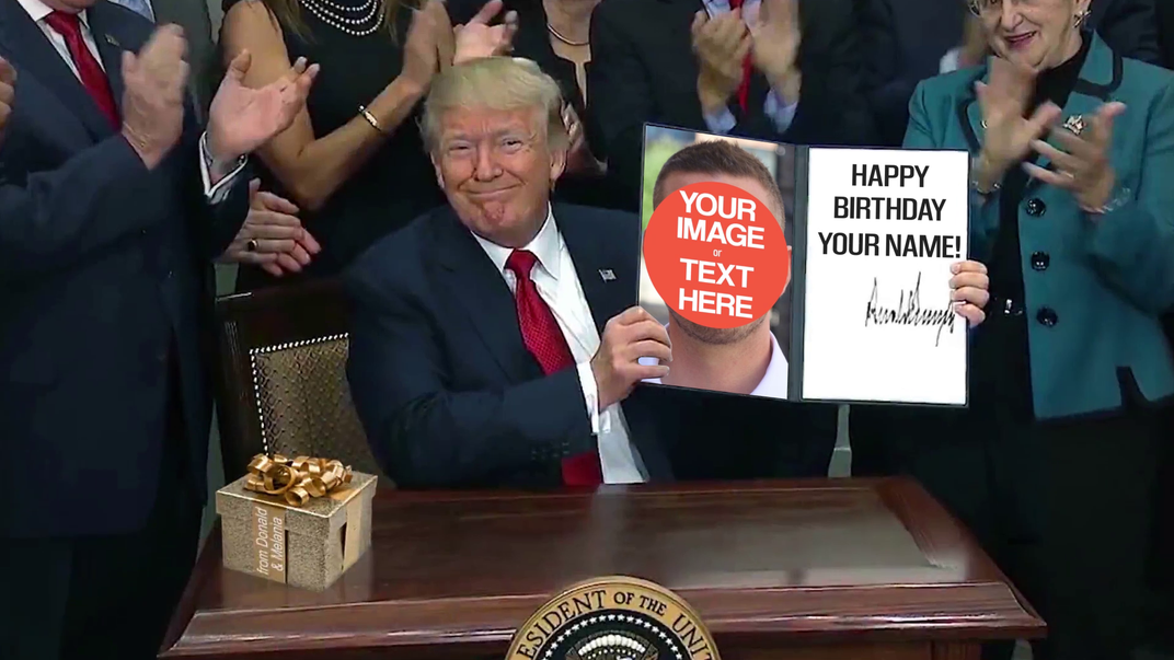 Happy Birthday from Trump - Create personalized video wishes ...